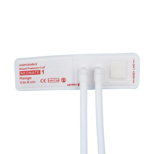Quality Newborn BP Cuff 3-6CM Size 1 Disposable Double Tubing Side Air Inlet Neonate for sale
