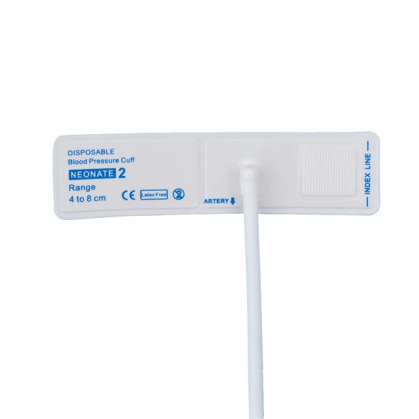 Quality Disposable Neonate Blood Pressure Cuff 4 - 8CM Size 2 Single Tube Side Air Inlet for sale