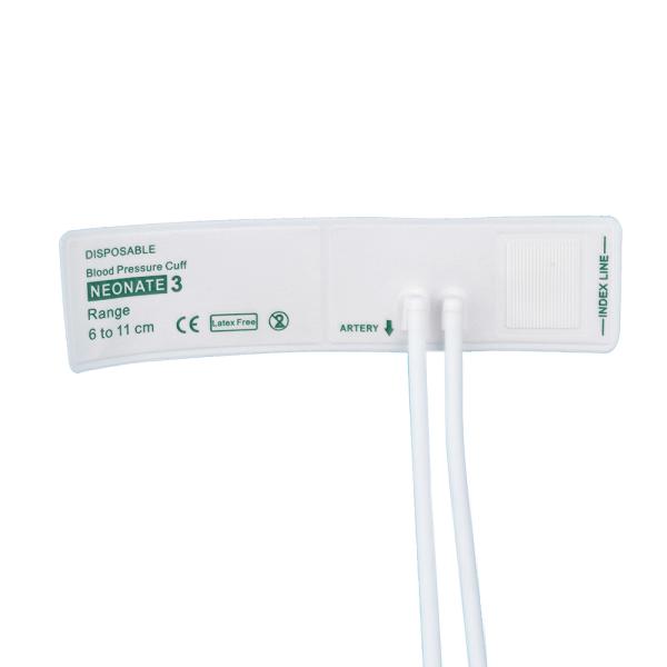 Quality Disposable Infant BP Cuff 6 - 11CM Size 3 Double Tubing Side Air Inlet for sale