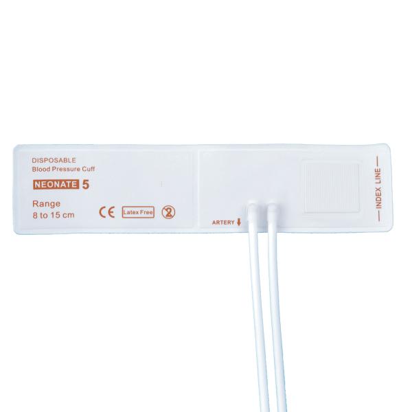 Quality Disposable Neonate NIBP Cuff 8 - 15CM Size 4 Double Tubing Side Air Inlet for sale