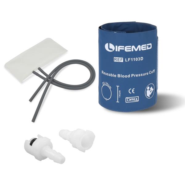 Quality Datex Ohmeda Reusable Monitor BP Cuff Adult Size 25 - 35cm Double Tubes for sale