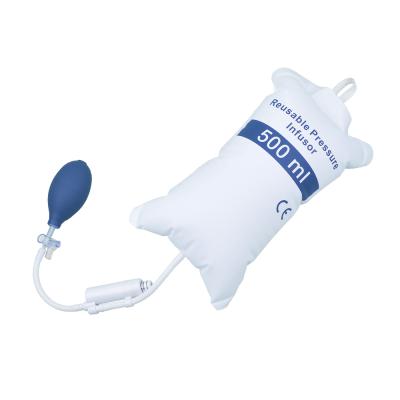 China Manual Infusion Pressure Bag 500ml with piston gauge White Nylyon for sale