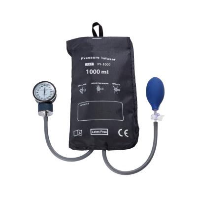China Blue Nylon Pressure Infusion Bag 1000ml Leak Proof Metal Meter for sale