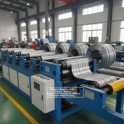 China 380V50Hz Or Customized Powersupply And Standard Materials Rolls Material Custom Roll Forming Line Offering And Stable Metal Shaping for sale