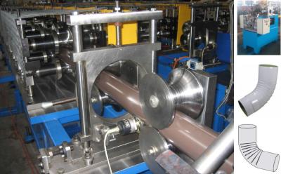 China 20 Stations Construction Roll Forming Machine Steel Downspout Pipe Roll Forming Machine 5.5KW for sale