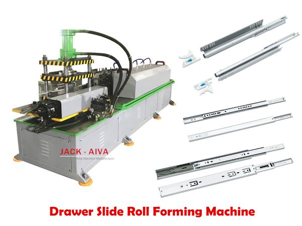 Quality Precision Telescopic Channel Roll Forming Machine 45mm Ball Bearing Drawer Slide Making Machine for sale