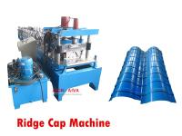 China Custom Roof Ridge Cap Roll Forming Machine 14 Stations 0.4-0.6mm Steel for sale