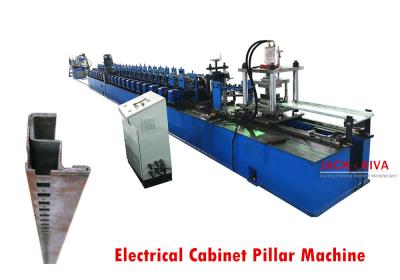 China Electrical Cabinet Pillar Roll Forming Line Electrical Box Pillar Roll Forming Machine 30kw for sale