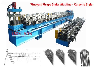China Grape Stake Roll Forming Machine 11kw Vineyard Post Roll Forming Machine 12m/min for sale