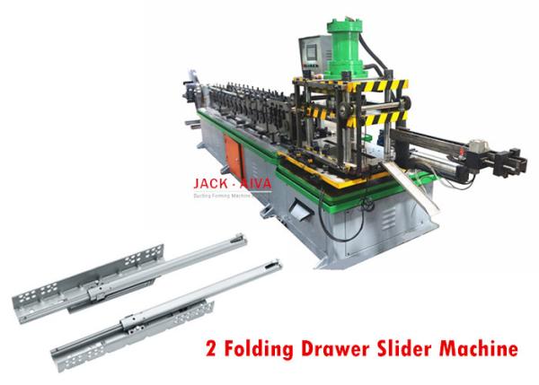 Quality 7.5kw Telescopic Channel Roll Forming Machine Concealed 2 Folding Drawer Slide Machine for sale