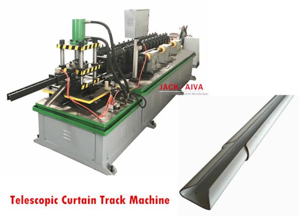 Quality 4kw Telescopic Channel Roll Forming Machine High Precision Roll Forming Equipments For Curtain Rails for sale