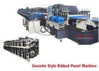 China Cassette Type Ribbed Panel Roll Forming Machine 38 Stations Steel Roof Sheet Making Machine 11kw for sale