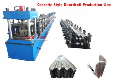 China PLC Control Guardrail Roll Forming Machine 12m/min Cassette Roll Forming Machine for sale