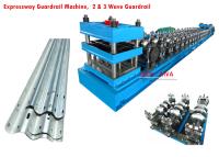 China Three Wave Two Wave Guardrail Roll Forming Machine 20 Stations Highway Guardrail for sale