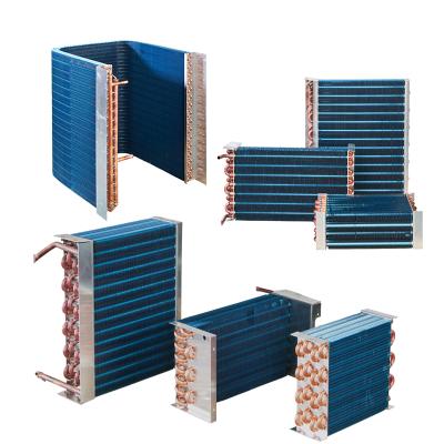 China Hydrophilic Aluminum Foil Finned Heat Exchanger Surface Treatment Fin Tube Condenser for sale