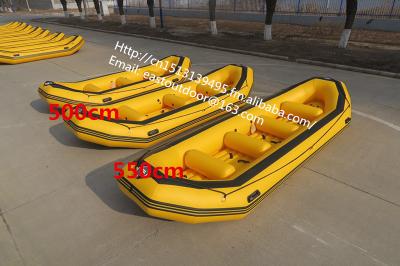 China Raft 4,whitewater rafts, rubber rafts whitewater,fishing rafts, yellow color, PVC,Length-500cm for sale