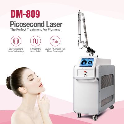 China Pico Laser Nd Yag Q Switched Picosecond Laser Tattoo Removal Machine 532nm 755nm 1064nm for sale
