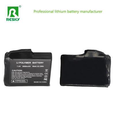 China Gloves Heated Lithium Ion Battery 3.7V 3600mAh 1s2p 103450 Lipo Batteries for sale