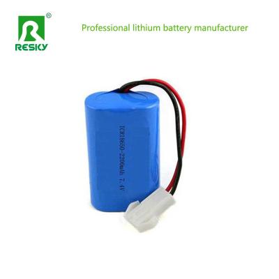 중국 16W 리?? 이온 배터리 팩 18650 7.4V 2s1p 2200mAh 재충전 리?? 배터리 판매용