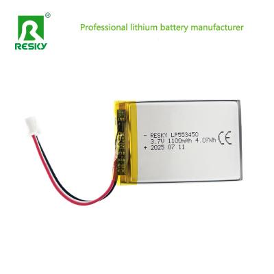Cina Batterie al litio ricaricabili 553450 3.7V 1100mAh 1200mAh 4.07wh in vendita