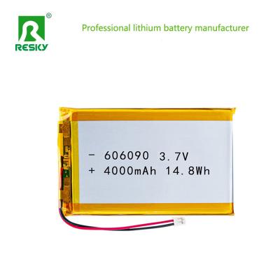 中国 リチウムイオンポリマー電池セル 606090 3.7V 7.4V 4000mAh 14.8Wh 充電式リチウムポリマーバッテリーパック 販売のため