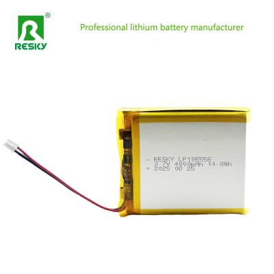 China Lithium Polymer Battery Pack 105556 3.7v 7.4V 4000mAh 14.8wh 29.6wh Rechargeable Lipo Battery Cell for sale