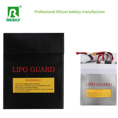 China Red Black Silver Fireproof Waterproof RC Lithium Battery Pack Safe Charging Storage Bag for sale