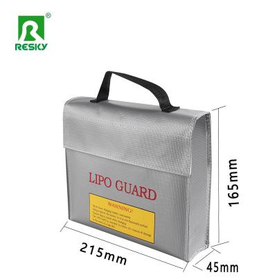 China Fireproof Waterproof Explosion Proof Rc Lipo Battery Safe Bag With Zipper 45x165x215mm for sale