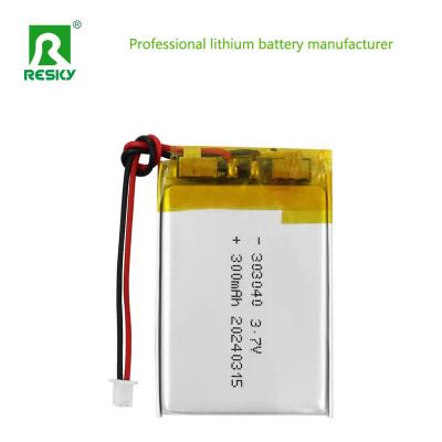 Cina Cella batteria al litio polimero 3.7V 303040 300mAh 1.11wh ricaricabile Lipo per lampada a LED in vendita