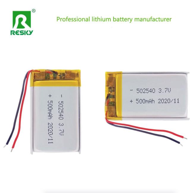 502540 Lithium Polymer Battery Cell in packaging