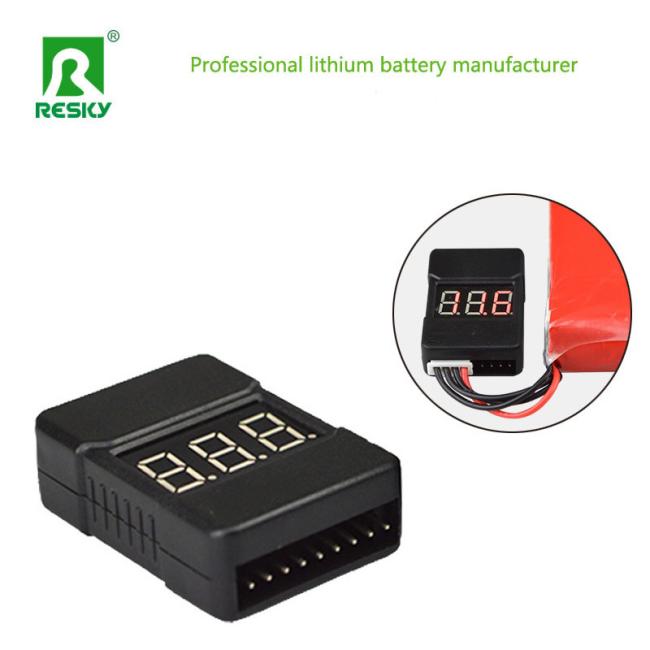 1-8S Lithium Battery Voltage Alarm Buzzer Indicator - Front View