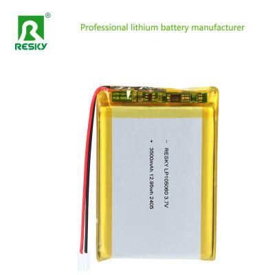 China RESKY LP105060 3.7V 3500mAh 12.95wh Solar Power Lithium Battery Cell Rechargeable Batteries for sale