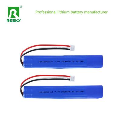 Power Batteries 18650 2S1P 7.4V 2000mAh 2600mAh 5C Lithium Ion Battery Pack  With MSDS/UN38.3
