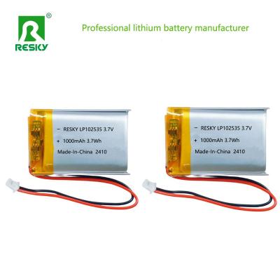 China 3.7V 1000mAh Square Lithium Polymer Battery Rechargeable LiPo Battery for Learning Devices for sale
