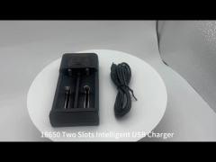 Smart USB-oplaadbare batterijoplader 2 gleufjes voor zaklampbatterijen