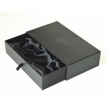 Cina Il nero della scatola del profumo del cassetto che imprime il contenitore di carta del regalo dell'inserzione del panno di LOGO With in vendita