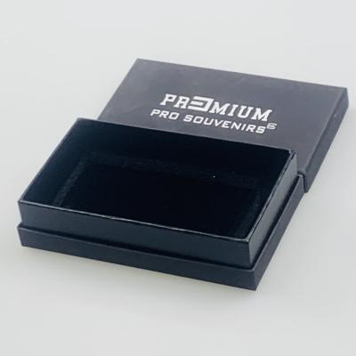 China Paper Gift Box Matte Black Customized Logo Velvet Insert Rectangle Hat  Box For Gift Cosmetic Perfume Shopping Packaging for sale