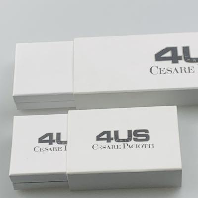 Cina Scatola su ordinazione d'imballaggio di Logo Printed Bangle Jewelry Set del contenitore di regalo di carta bianco del cassetto in vendita