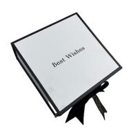 China Magnetic Closure Ribbon Paper Gift Packaging Box Without Insert for sale