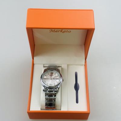 Cina Scatole per orologi personalizzate con goffratura in pelle PU arancione Vernice opaca in vendita