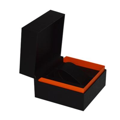 Cina l'arancia di cuoio di plastica del nero dell'inserzione del contenitore di carta dell'orologio della copertura ha personalizzato in vendita