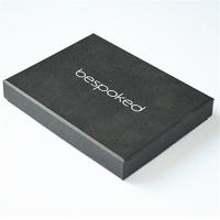 China Matte Black Cardboard Paper Gift Boxes Rectangle Embossed Logo for sale