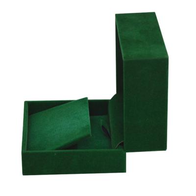 Cina Quadrato verde dei contenitori di regalo dei gioielli del velluto del braccialetto del pendente con la luce del LED in vendita