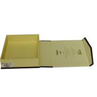 China Khaki Hard Cardboard Paper Gift Boxes Open Flap Empty Insert for sale