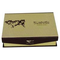 China Khaki Hard Cardboard Paper Gift Boxes Open Flap Empty Insert for sale