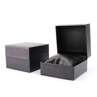 China Black Leatherette Personalised Watch Boxes Single Watch Storage Case for sale