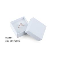 China White Leatherette Personalised Bracelet Gift Box Sponge Insert Customized for sale