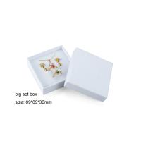 China White Leatherette Personalised Bracelet Gift Box Sponge Insert Customized for sale