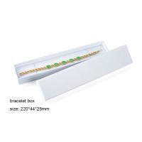 China White Leatherette Personalised Bracelet Gift Box Sponge Insert Customized for sale