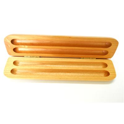 Cina Falda aperta di doppio rettangolo di legno solido di Pen Gift Box Lacquering Red in vendita